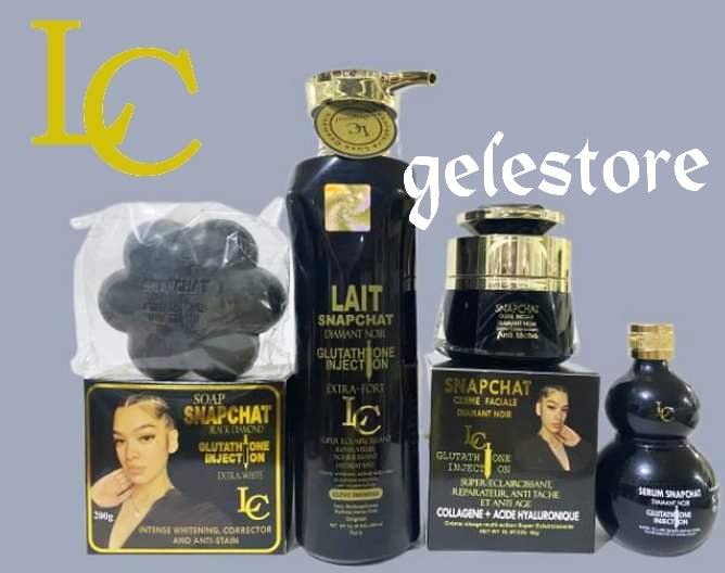 4pcs set: Lait Snapchat Black diamond body Lotion 500ml, soap 200g,Sna ...