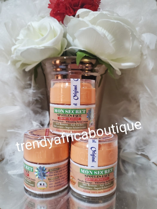 X 3 Jar Mon secret Spotless face cream. Clears pimples, fade away spot ...