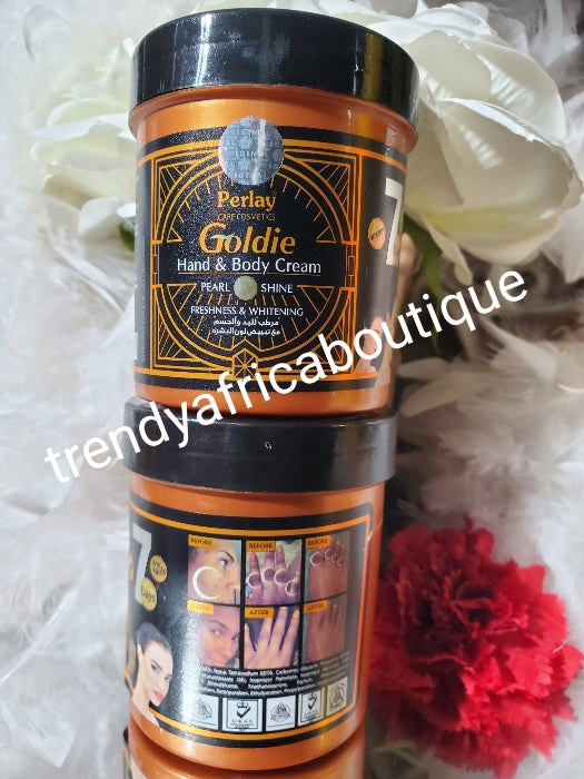 X 1 Perlay Goldie Freshness & Whitening Hand & Body Cream 280 ml. Jar ...