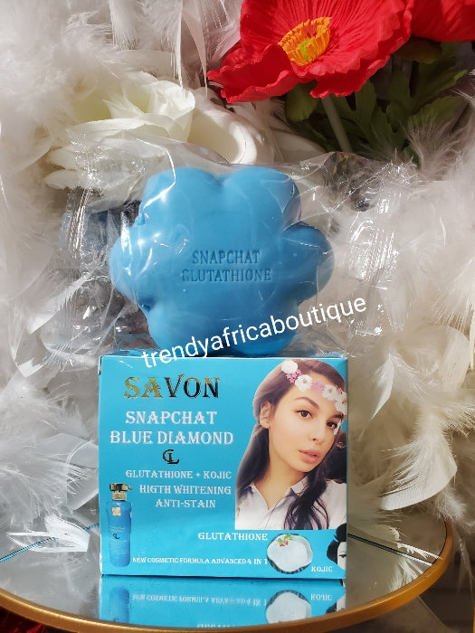 Lait Snapchat diamant blue face and body soap, high whitening with glu ...