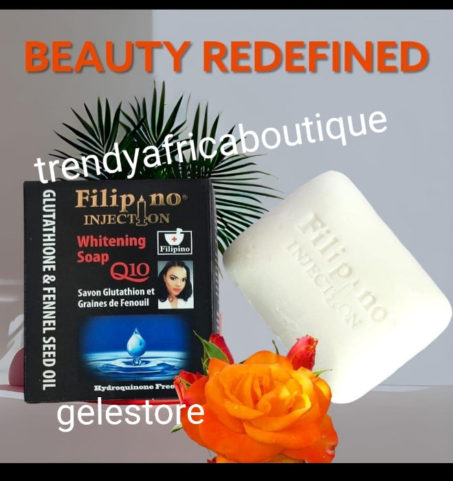 X 1 soap: Filipino whitening soap Q10 glutathion & Fennel seed oil. Cl ...