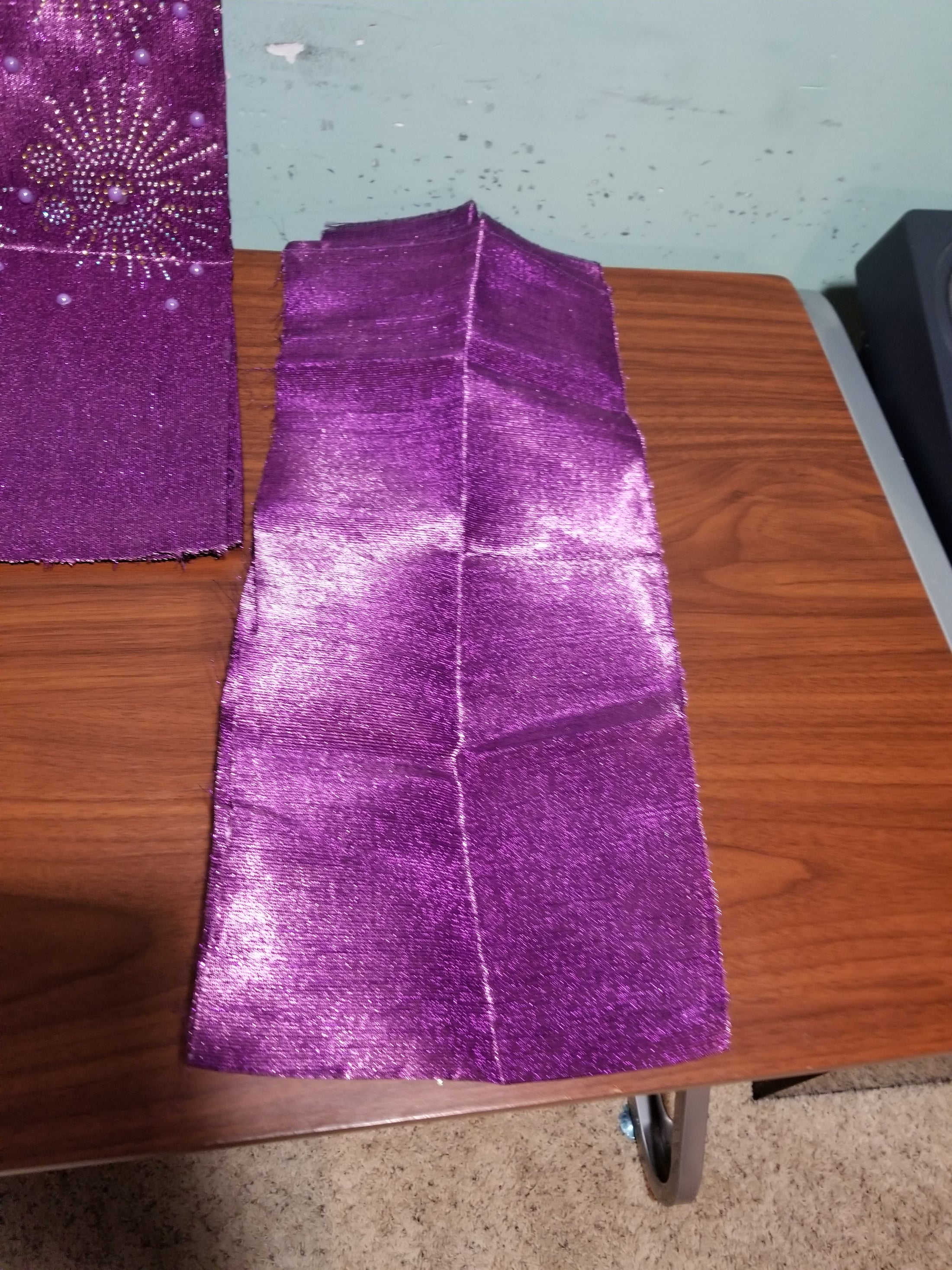 New arrival Purple metallic aso-oke gele Bedazzled with crystal stones ...
