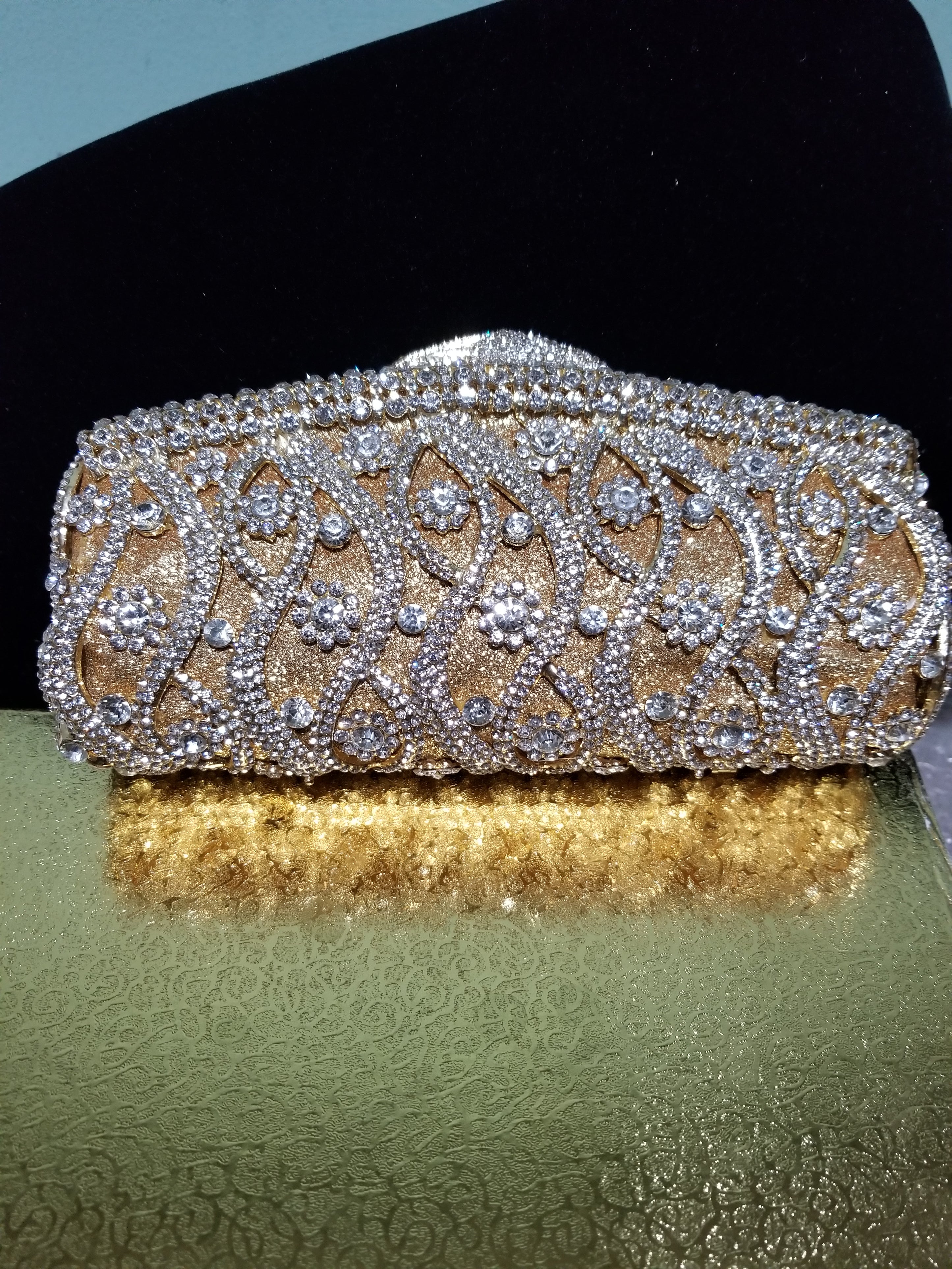 Sale Quality evening hand clutch. Crystal Clutch/purse. 8" long x 5" w ...