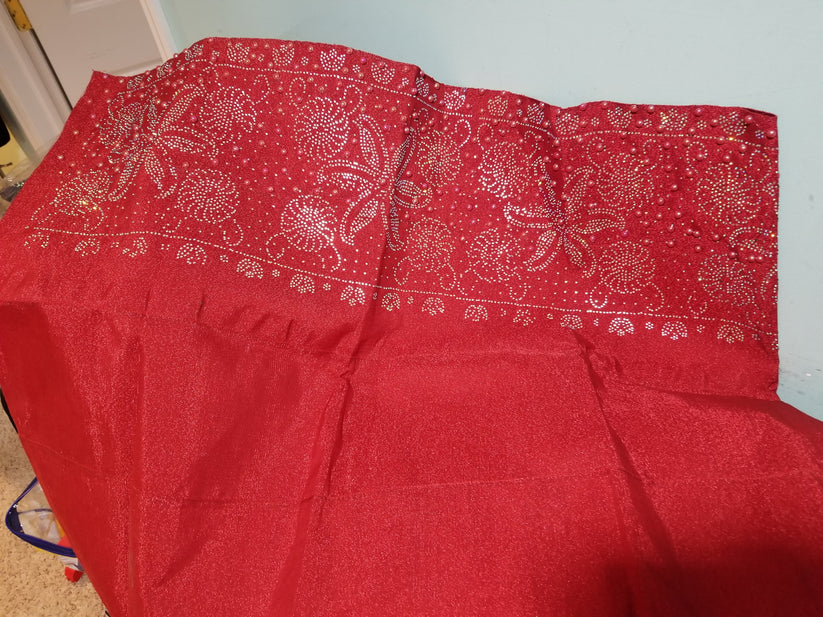 Beautiful tomato Red aso-oke. Nigerian traditional Aso-oke for making ...