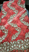 Beautiful Red/beige french lace fabric for making African/traditional ...