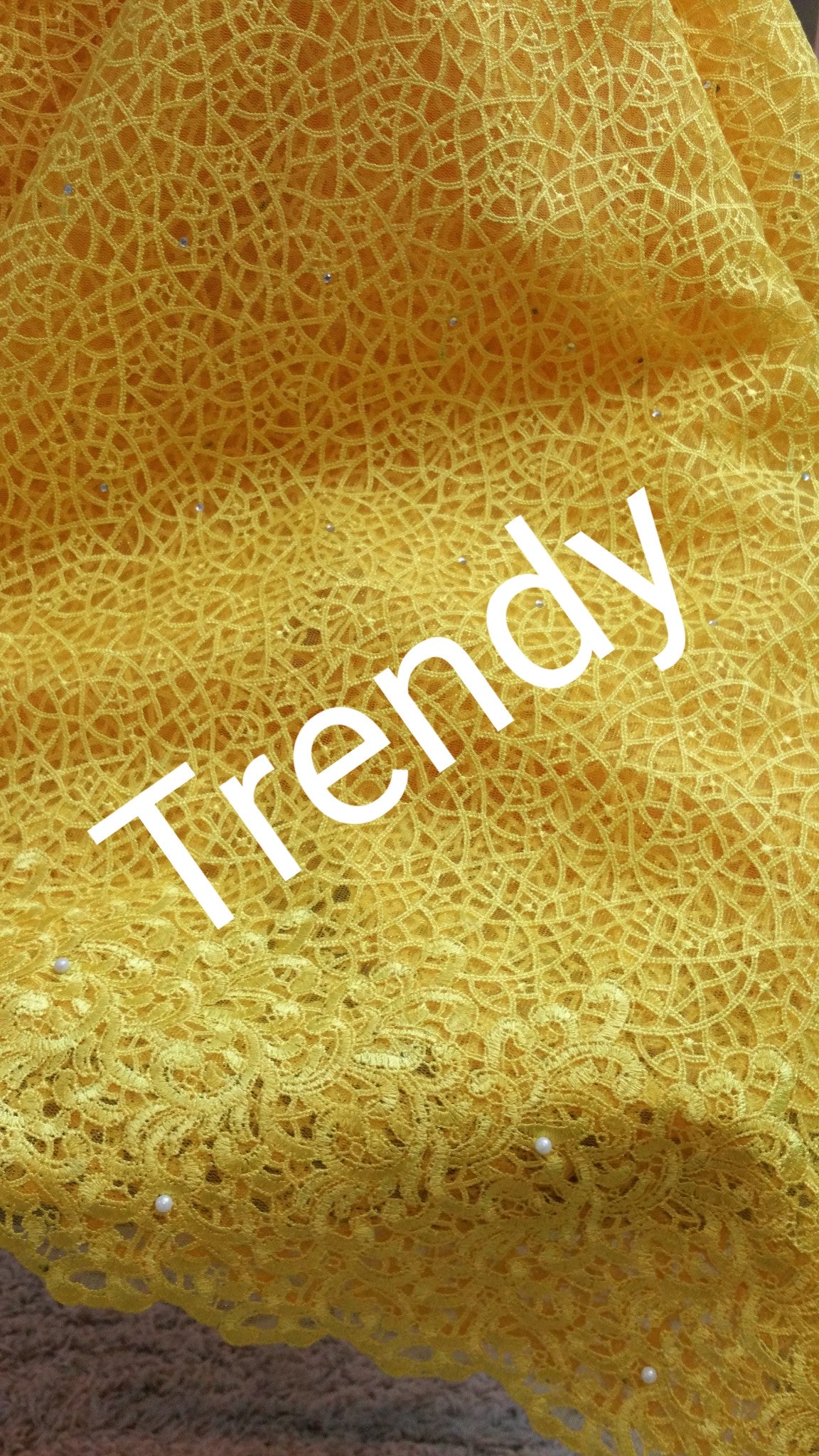 5 yards Classic Yellow tulle french Lace fabric for making Nigerian pa ...