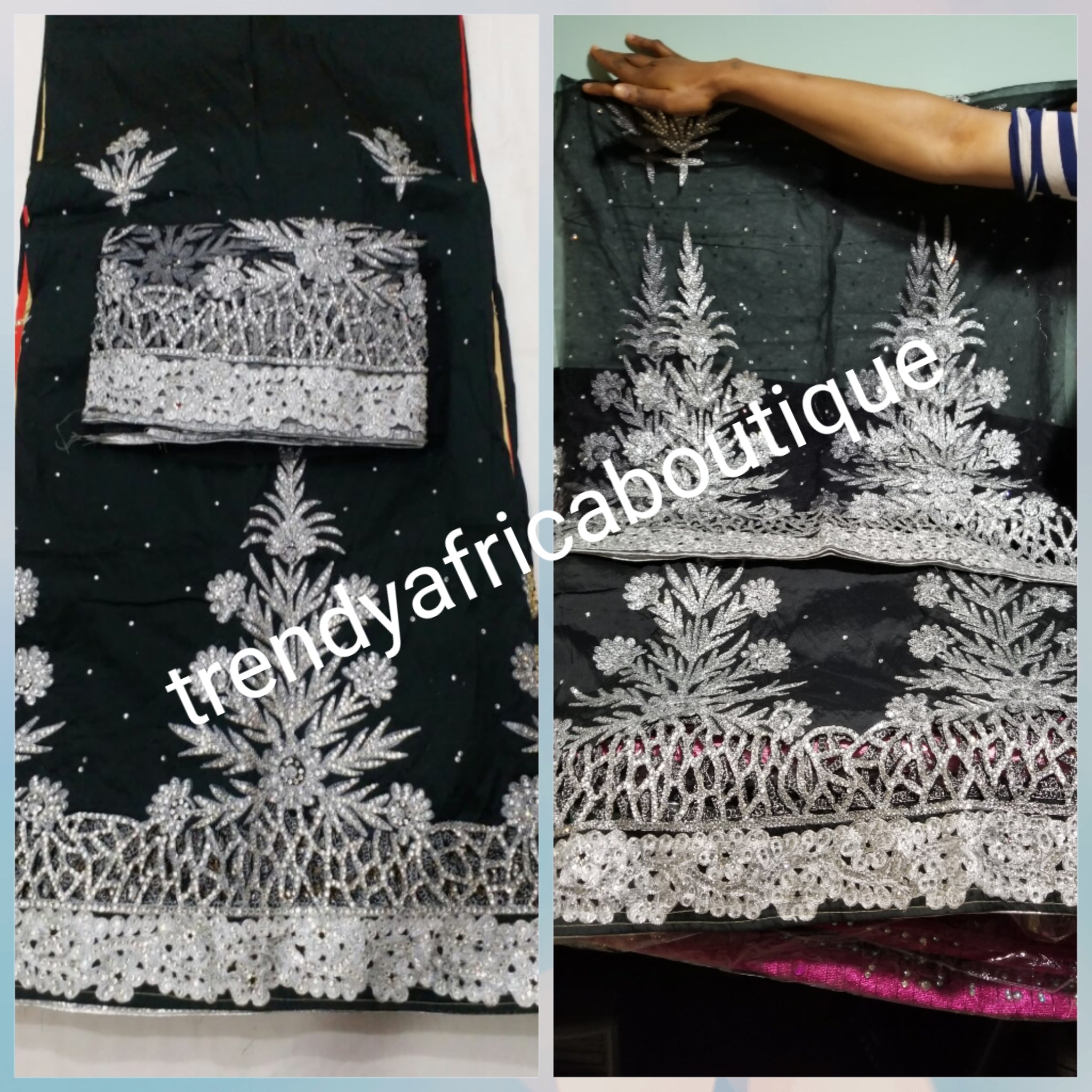 New arrival Original Embroidery Silk George wrapper/fabric. All over C ...