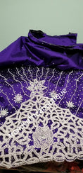 New arrival purple Hand stoned Silk George Wrapper. Classic design in ...
