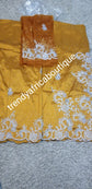 Exclusive design. Gold silk George wrapper beaded and stoned with whit ...