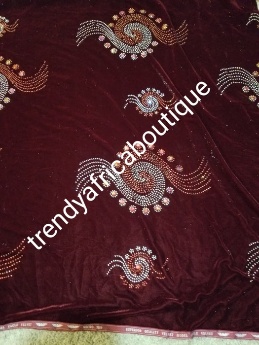 Clearance Wine Velvet wrapper. Original quality beaded and stoned. Use ...