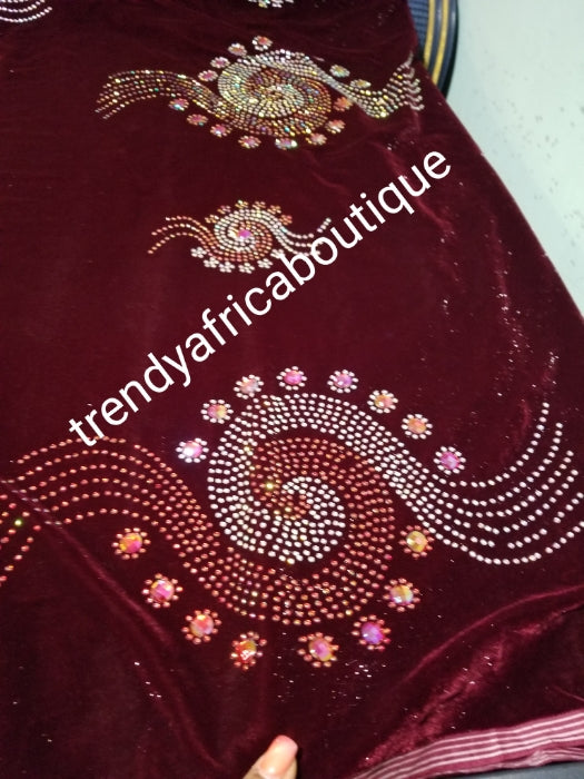Clearance Wine Velvet wrapper. Original quality beaded and stoned. Use ...