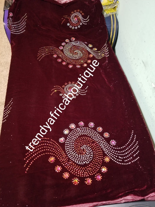 Clearance Wine Velvet wrapper. Original quality beaded and stoned. Use ...