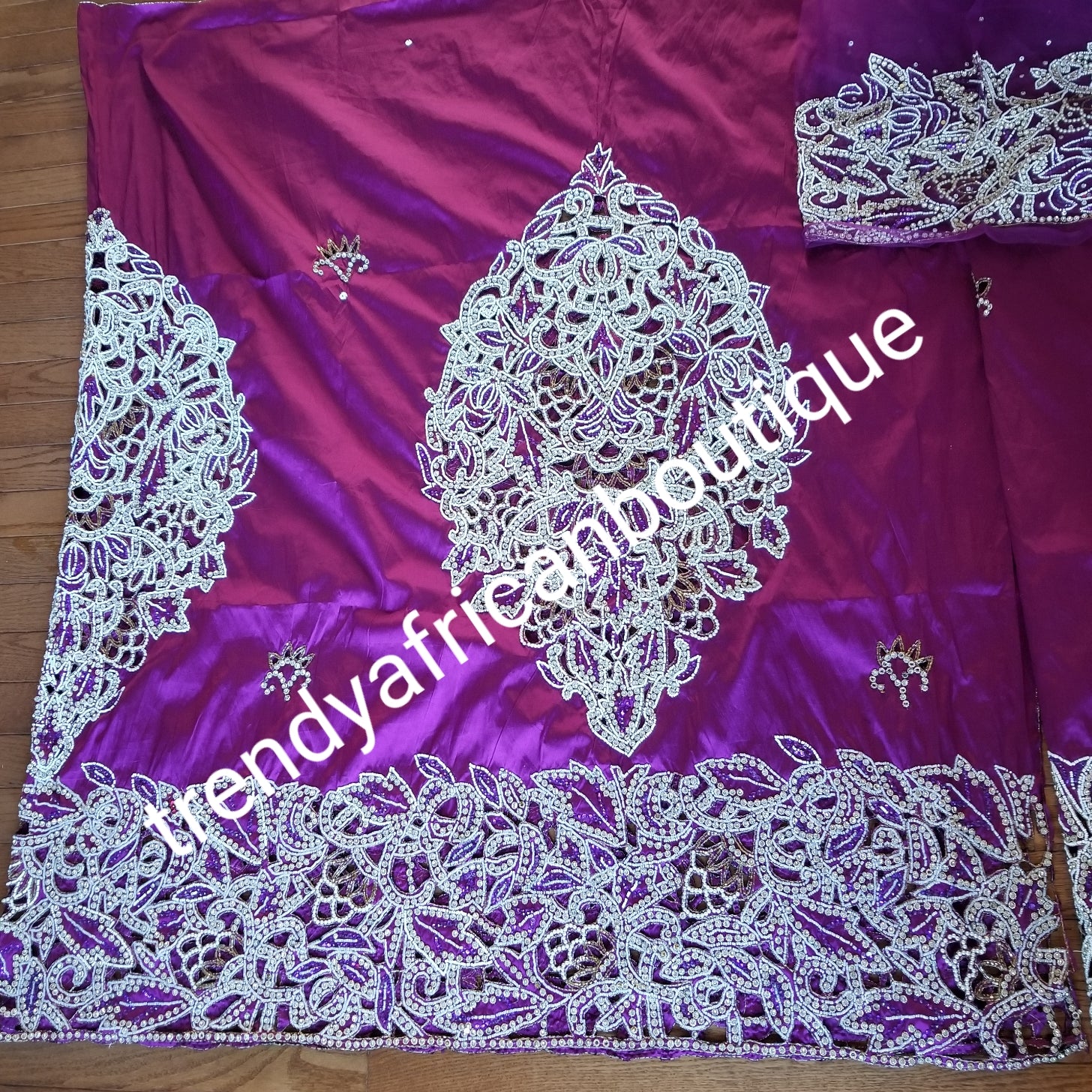 Top quality VIP Celebrant Nigerian Bridal George wrapper with matching – Trendy Africa Boutique
