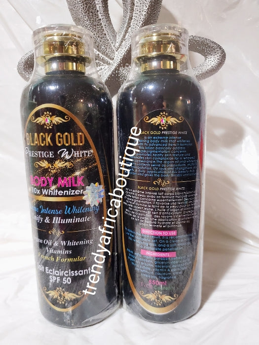 4pc Black Gold prestige set: Body milk 10X Whitenizer Xtreme intense ...