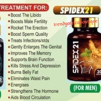 SPIDEX 21 for MEN Health dietary supplements 30 per bottle x 1 bottle ...